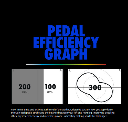 Life Fitness IC7 Bike with Sprint Pro Handlebar Pedal Efficiency Graph ...