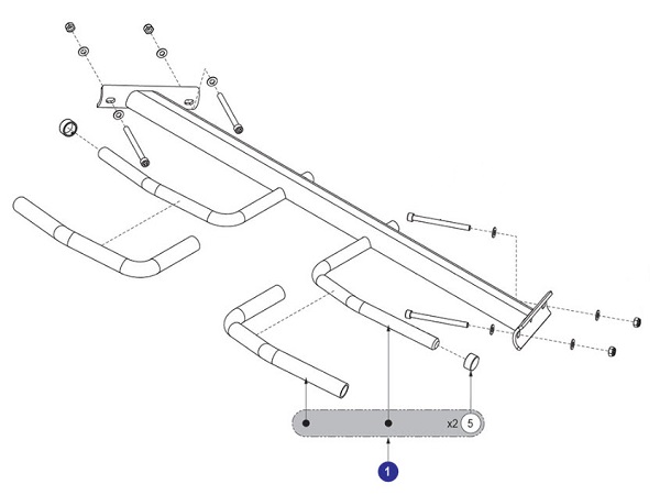 Reemplazo de Agarre de Barra de Dominadas de Polea Dual Life Fitness ...