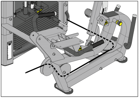Cybex Ion CI-LCE Đường Dây Cáp Duỗi Chân, Gập Chân – Life Fitness Ủng hộ