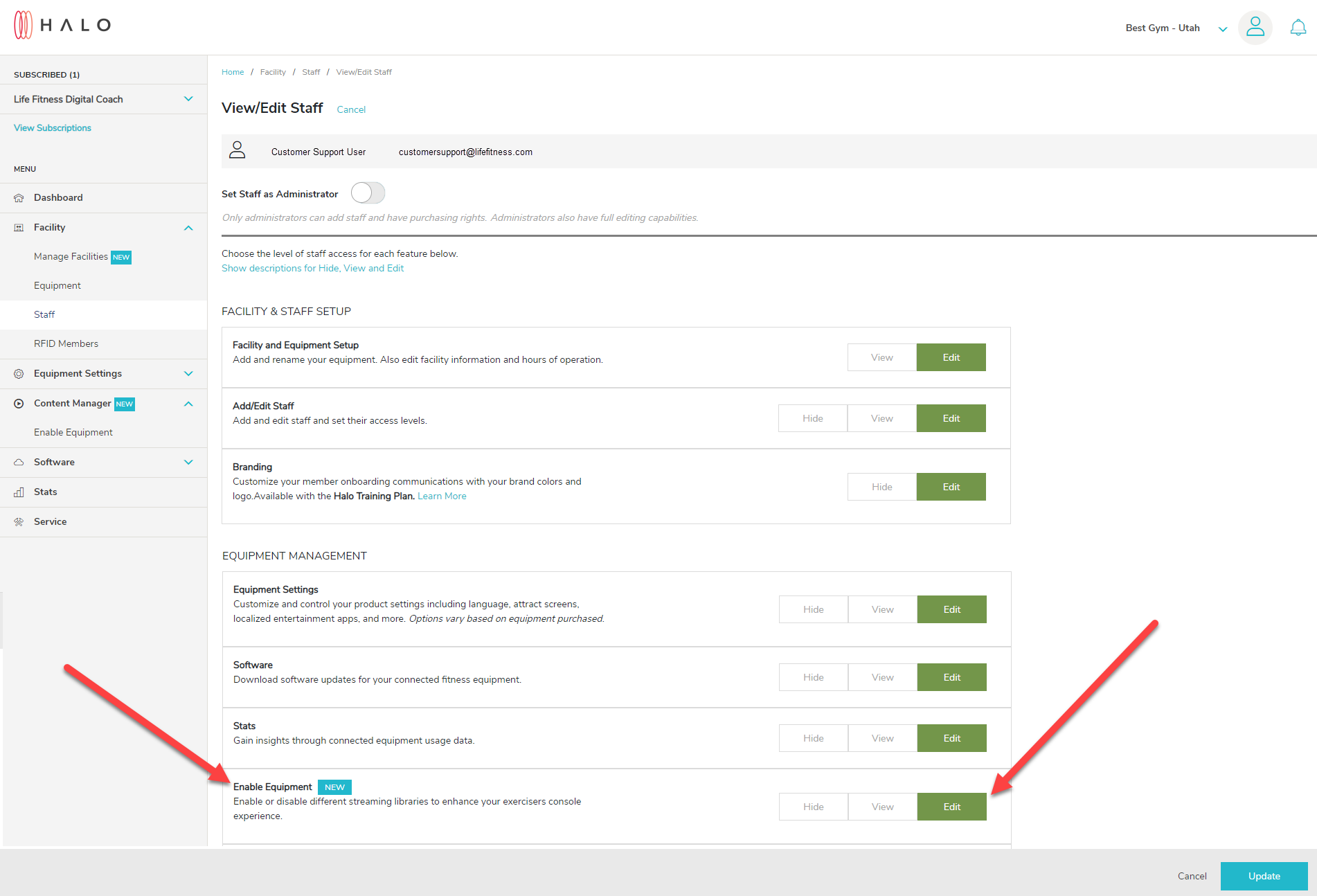 Funciones de Permiso del Personal de Life Fitness On Demand+ – Life ...