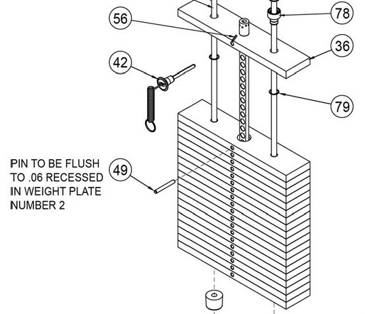 Cybex 18030 Weight stack recessed pin – Life Fitness Support